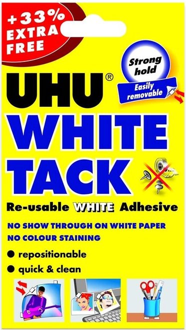 UHU White Tack - wielorazowe naklejki do różnych powierzchni - Inna ...