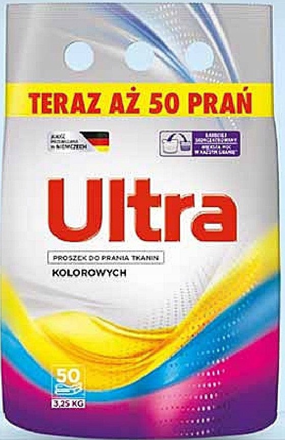 ULTRA proszek do prania tkanin KOLOROWYCH 3,25 kg 50 prań do Kolorów ...