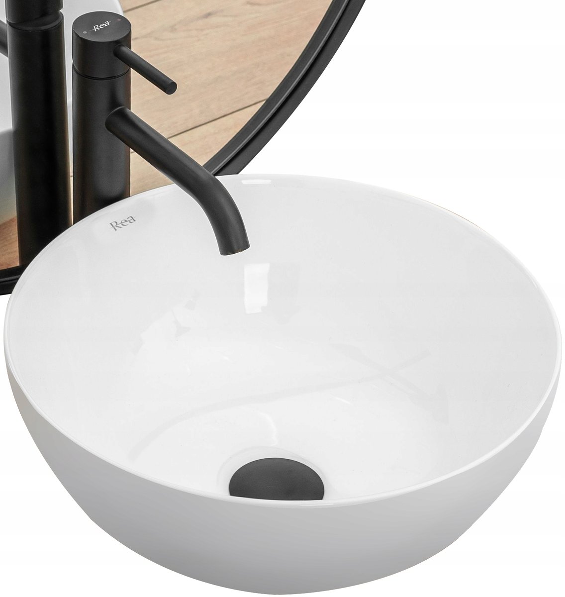 Umywalka Nablatowa Ceramiczna Okrągła Stella Rea - Rea | Sklep EMPIK.COM