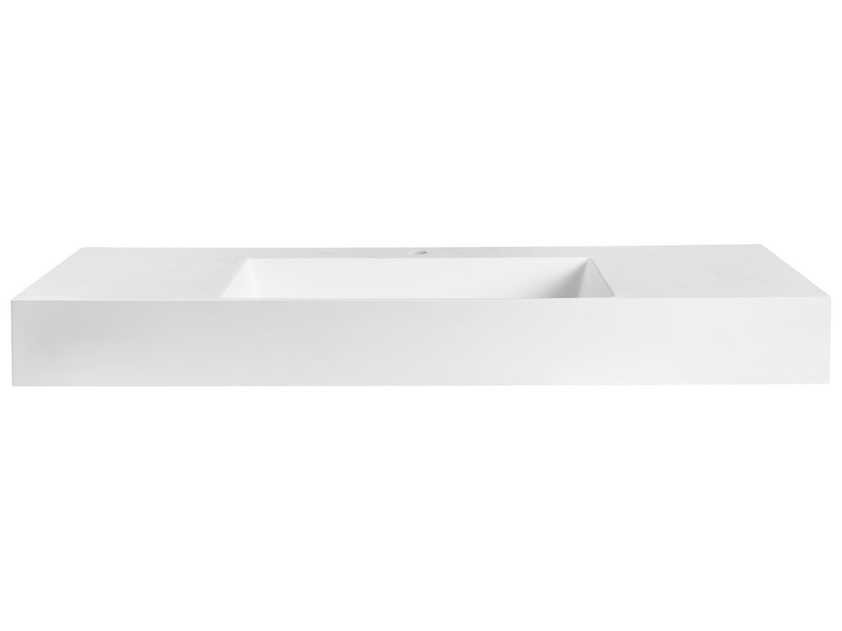 Umywalka podwieszana 120 x 48 cm biała CUSCO - Beliani | Sklep EMPIK.COM