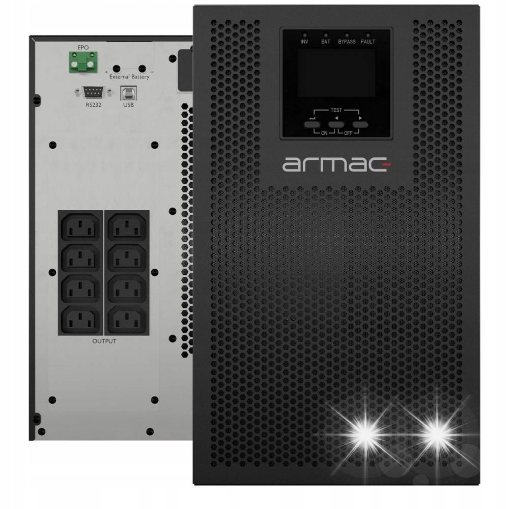 UPS ARMAC ON-LINE PF1 2000VA LCD 8X IEC C13 METALOWA OBUDOWA DUST-FREE ...