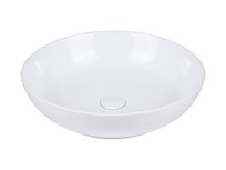 Uptrend Lena XL umywalka 47,5x47,5 cm nablatowa okrągła biały połysk ...