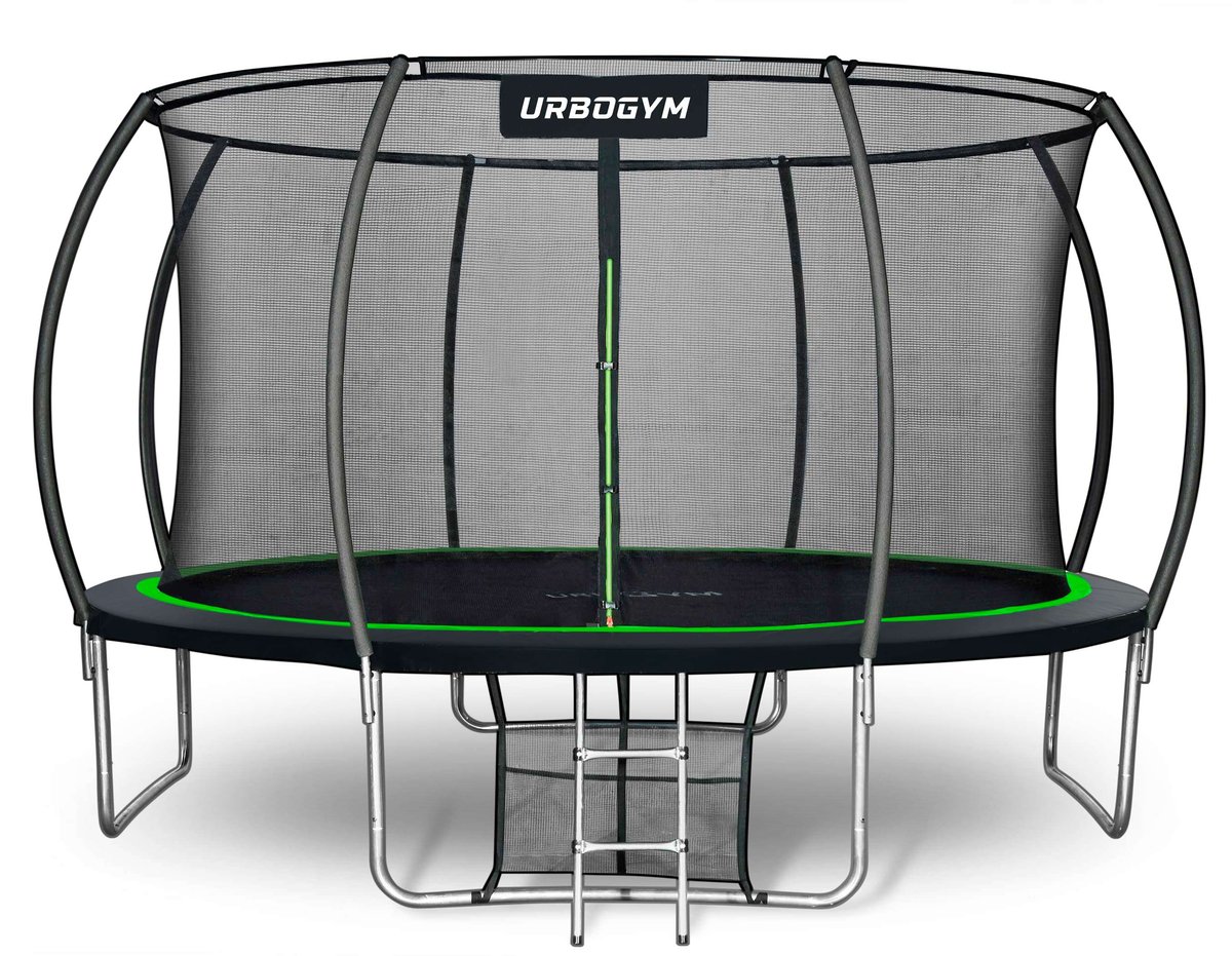 Urbogym, Trampolina ogrodowa z siatką wewnętrzną, Infinity,14FT/435 cm ...