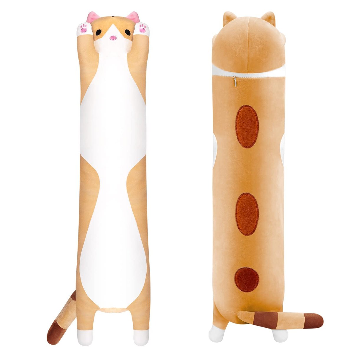 Urocza pluszowa lalka kotka, miękka, wypchana poduszka dla kota, zabawka na prezent dla ...