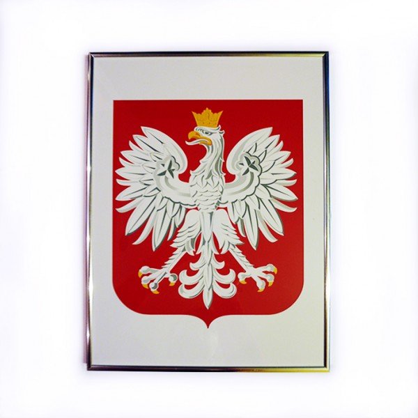 Urzędowe godło Polski w ramie aluminiowej 30x40 cm - Rynek Szyldów ...