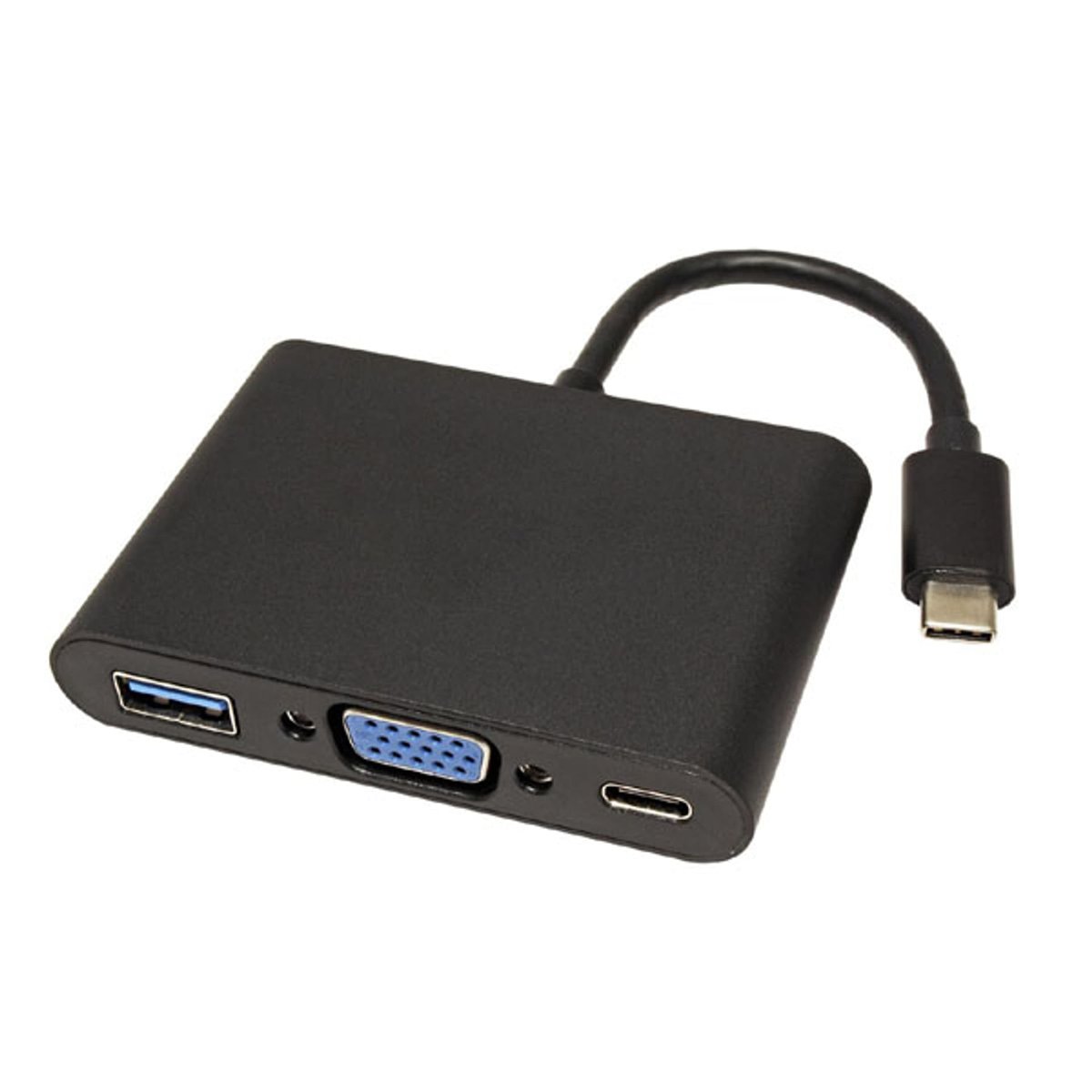 USB/Video Adapter + HUB, DP Alt Mode, USB C (M) - VGA (D-sub) (F) + USB ...