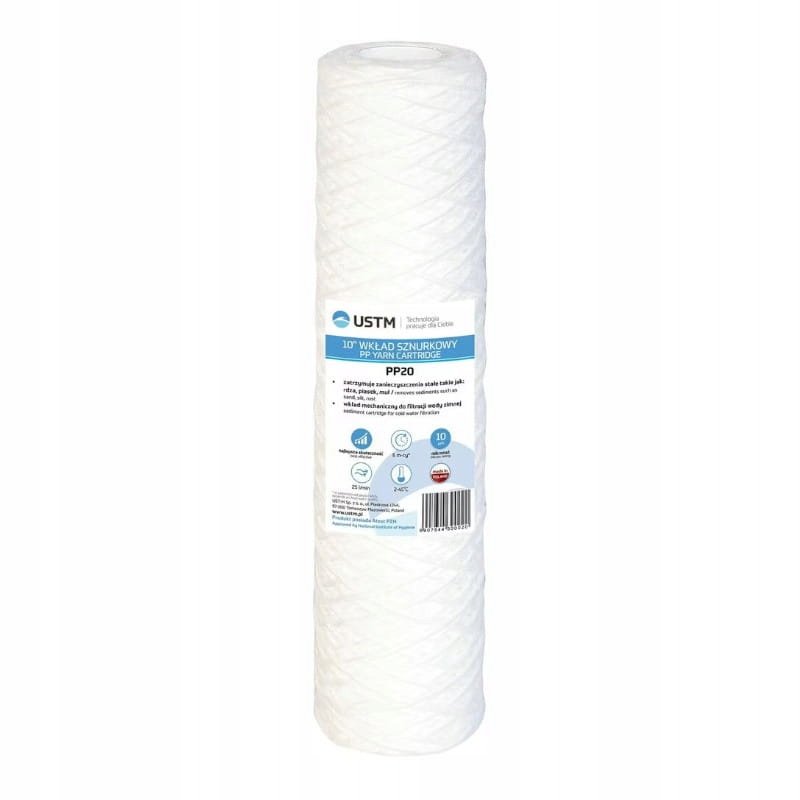 Ustm pp20m wkład sznurkowy filtra 10" 20 mikronów - UST-M | Sklep EMPIK.COM