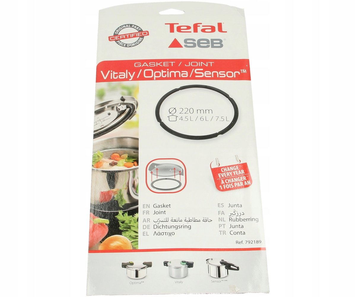Uszczelka Tefal Vitaly Optima Sensor do szybkowaru | 22cm - Tefal | AGD ...