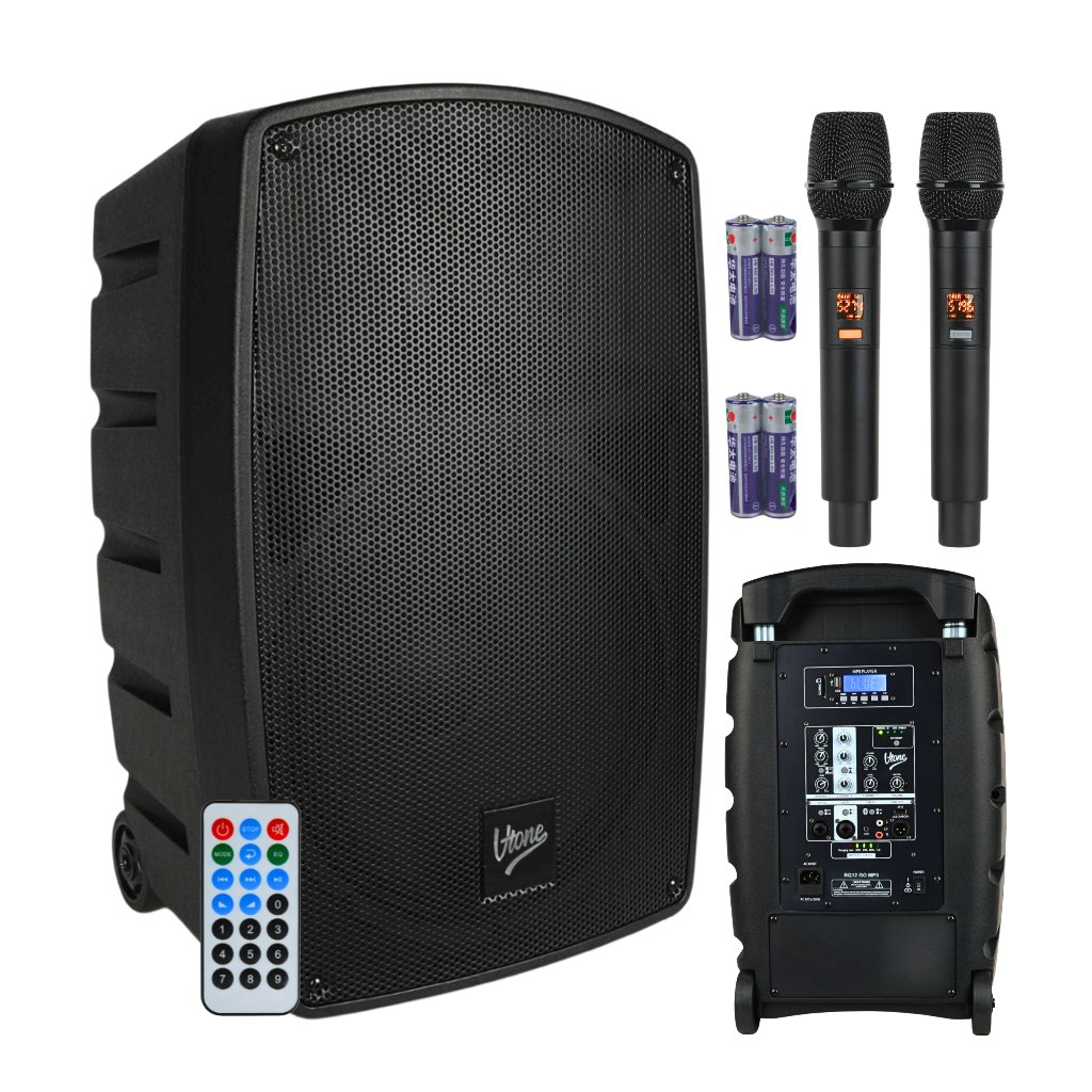 V-TONE BQ12 GO MP3 kolumna aktywna akumulatorowa Bluetooth TWS USB SD DSP AUX 2x mikrofon - Inna ...