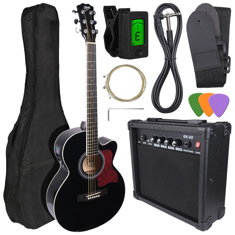 V-TONE EAG SET BK gitara elektroakustyczna + wzmacniacz gitarowy zestaw ...