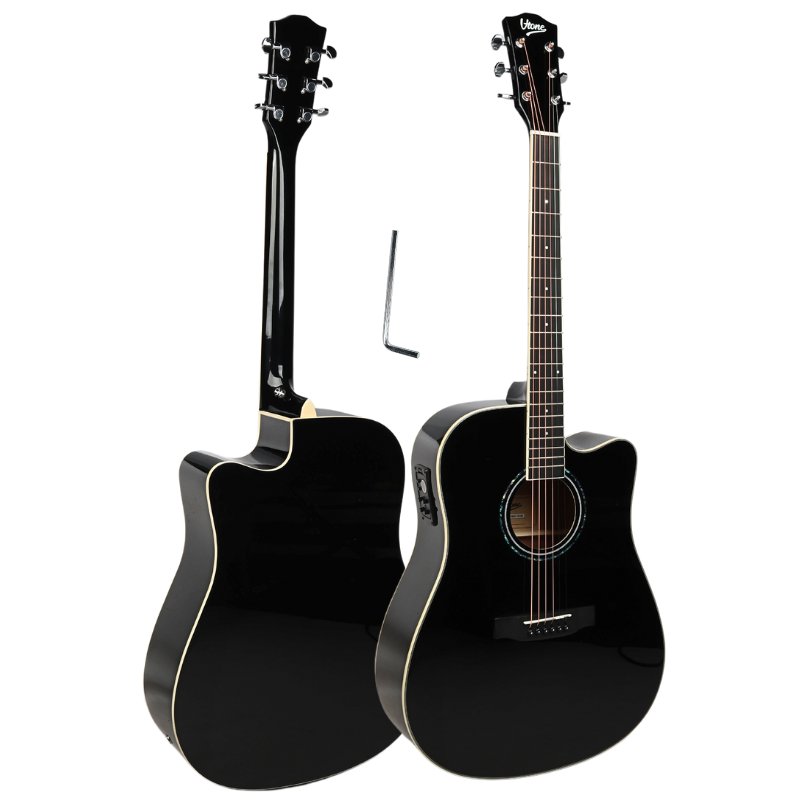 V-TONE VEAG1 CE BK gitara elektroakustyczna 4/4 dreadnought cutaway ...