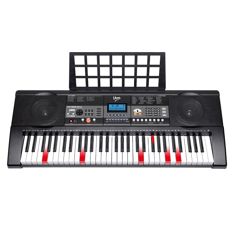 V-TONE VK 500-61L keyboard klawisze organy dla dzieci do nauki gry podświetlana klawiatura LED ...