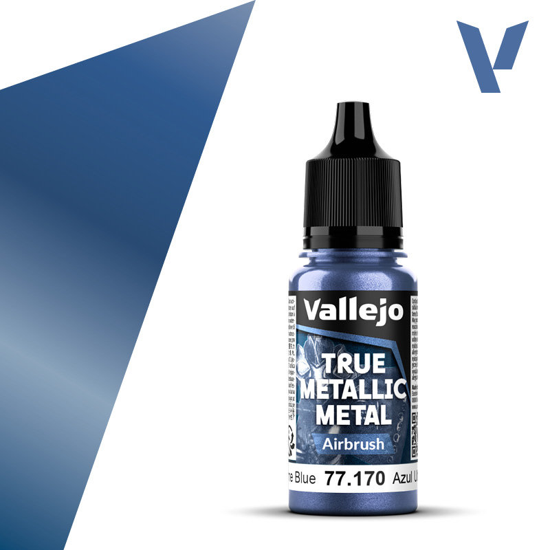 Vallejo: 77.170 - True Metallic Metal - Airbrush - Ultramarine Blue (18 ...