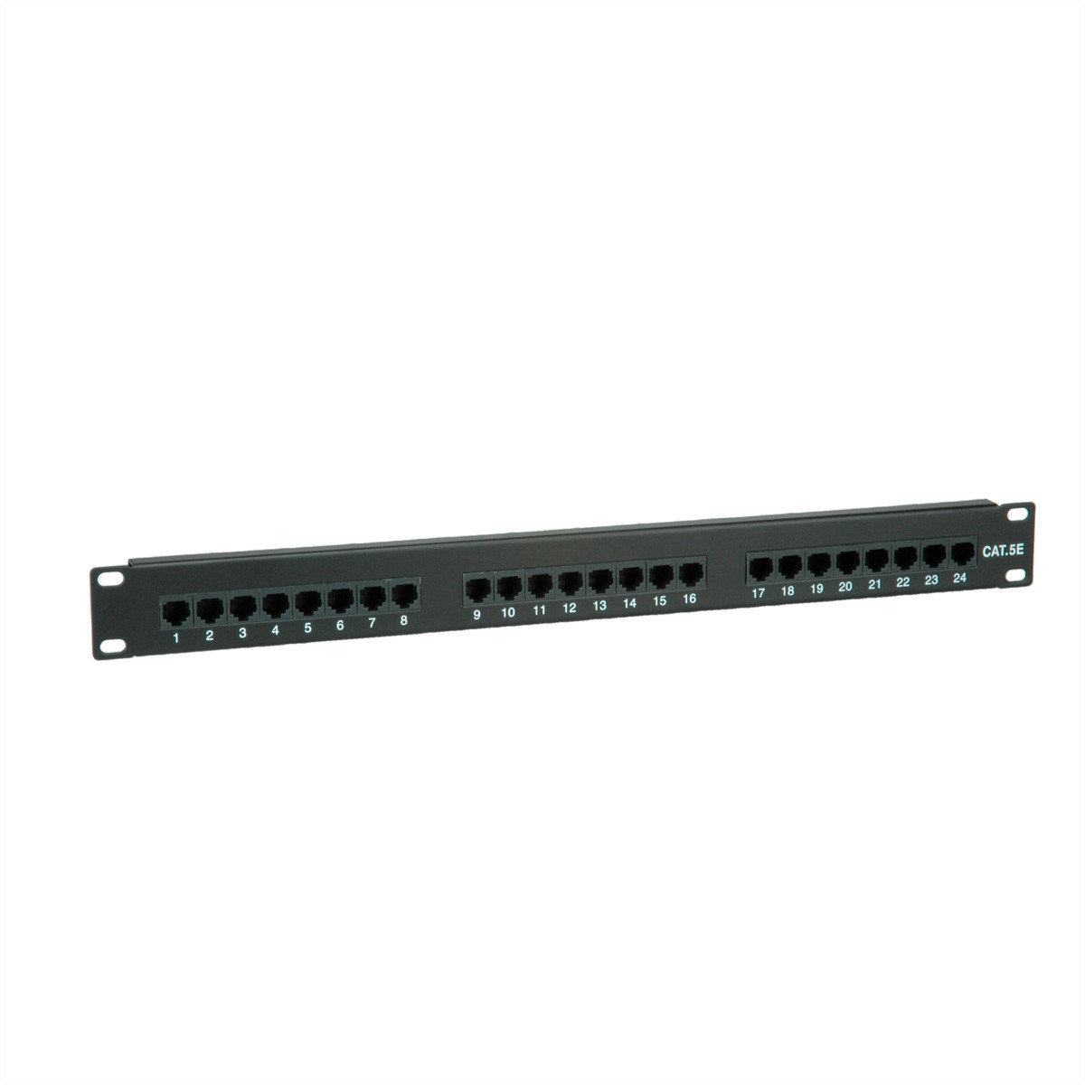 VALUE Patch panel kat.5e (klasa D) 19, 24 porty, nieekranowany, czarny ...