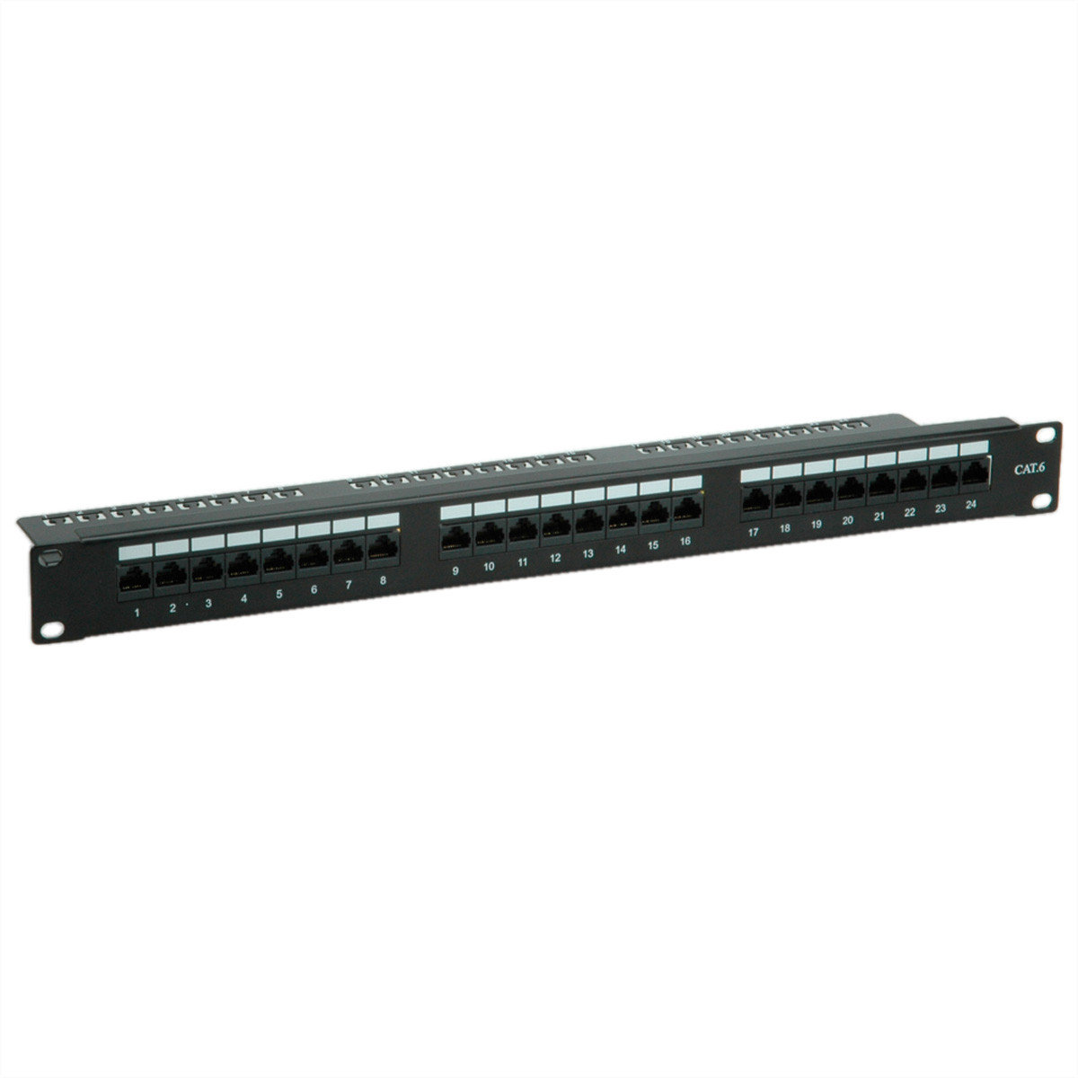 VALUE Patch panel kat. 6 (klasa E) 19, 24P, nieekranowany, czarny ...