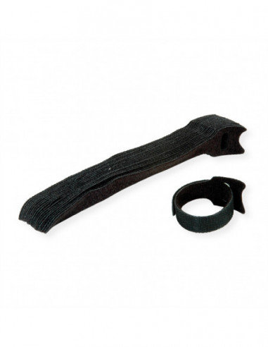VALUE Strap Cable Binder with Flap, 20 sztuk/zestaw, czarny, 15 cm ...