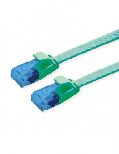 VALUE UTP Patch Cord, Cat.6A (Class EA), extra-flat, zielony, 0,5 m - Value | Sklep EMPIK.COM
