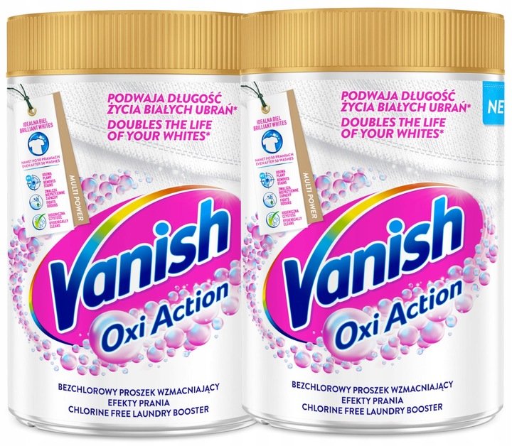 Vanish Oxi Action Odplamiacz W Proszku White 2 X 470G - Reckitt ...