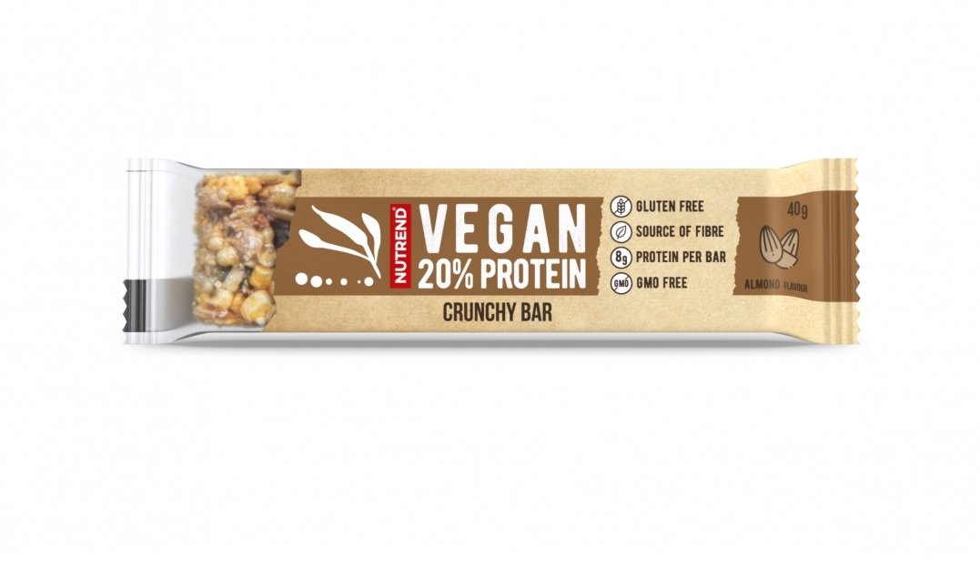 VEGAN PROTEIN CRUNCH BAR 40g migdał - Nutrend | Sport Sklep EMPIK.COM