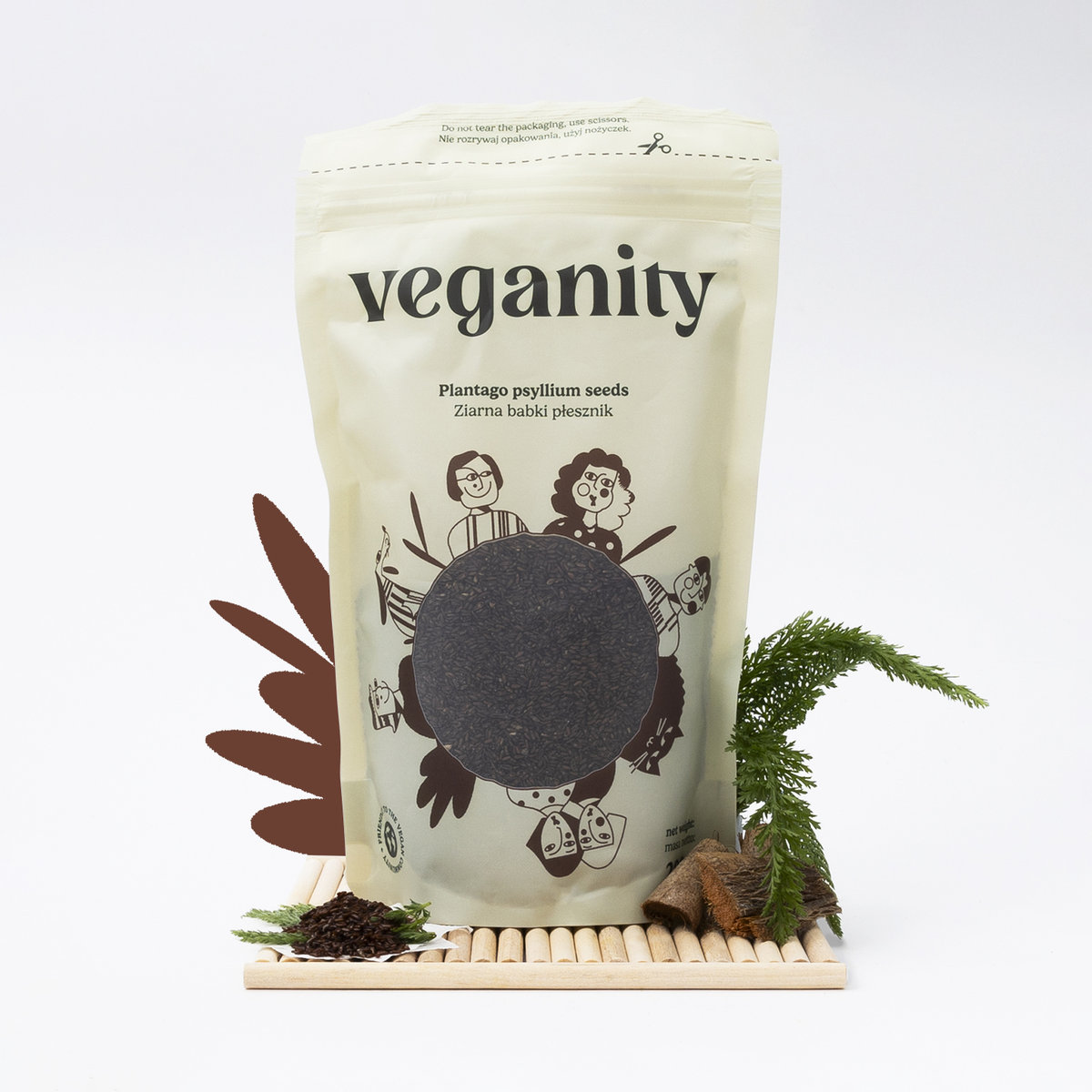 Veganity Ziarna BABKI PŁESZNIK naturalne źródło błonnika SUPERFOOD 200g ...