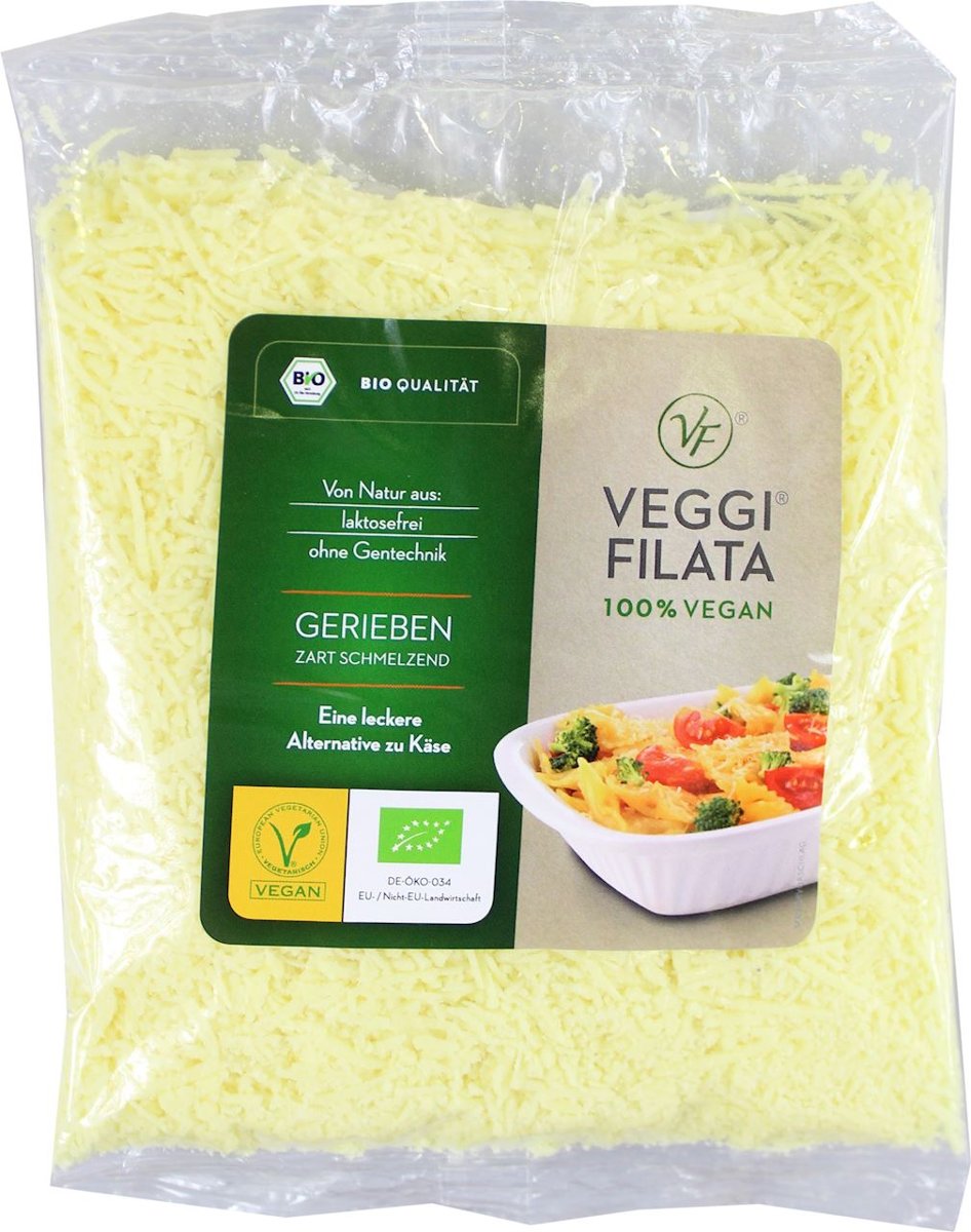 Veggi Filata, produkt wegański tarty żółty (2 mm) bezglutenowy bio, 200 ...