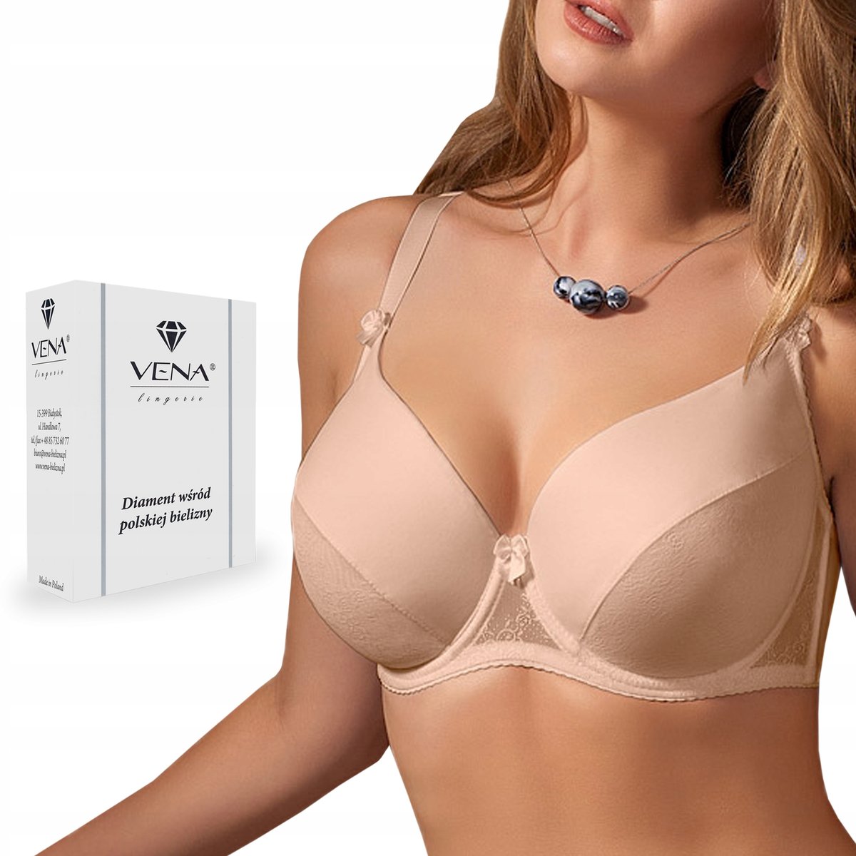 Vena Vb-231, Biustonosz Full Cup, Beżowy, 85E - Inna marka | Moda Sklep EMPIK.COM