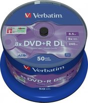 Verbatim DVD+R 8,5GB x8 50szt - Verbatim | Sklep EMPIK.COM