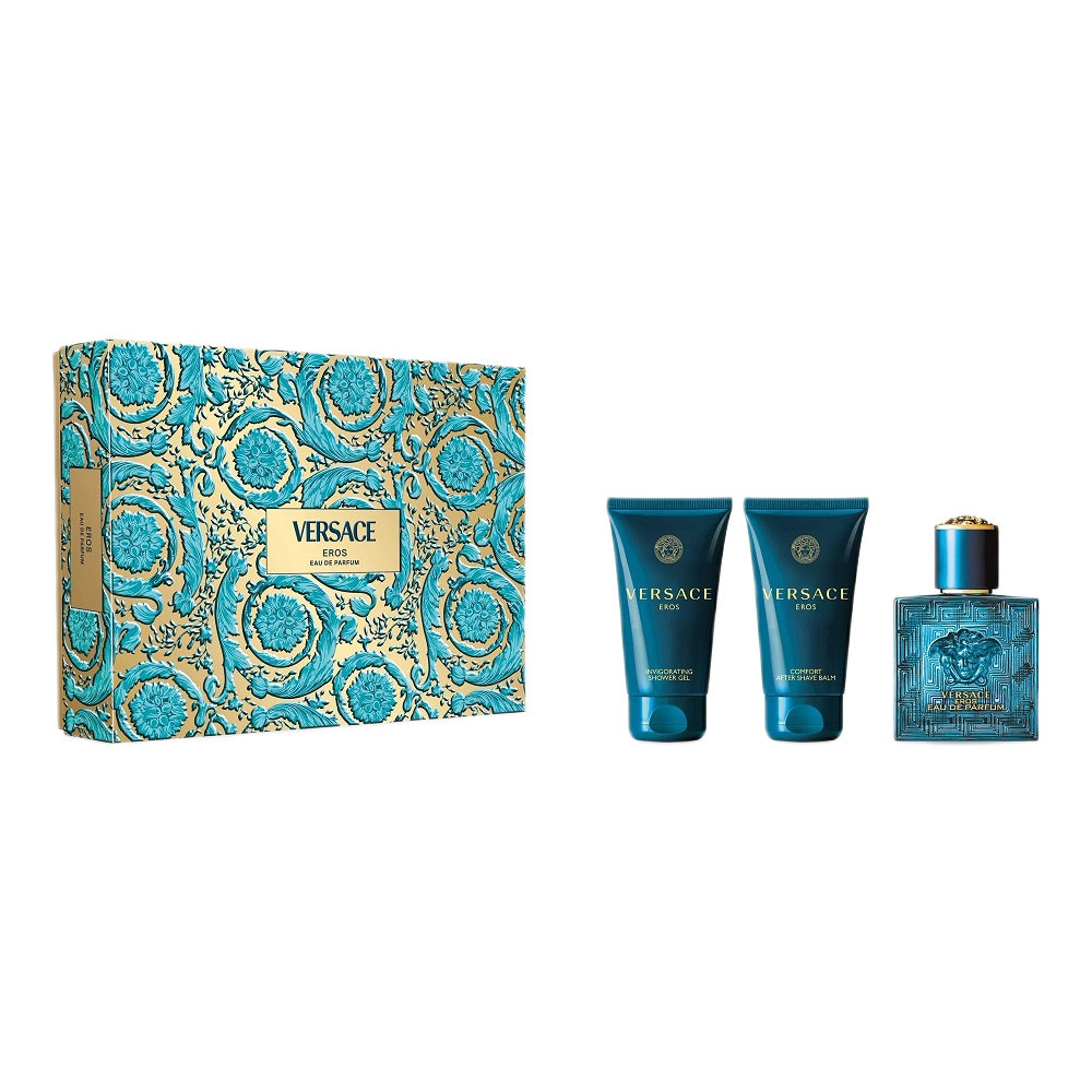 Versace, Eros zestaw woda perfumowana spray 50ml + żel pod prysznic ...