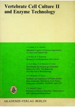 Vertebrate cell culture II and enzyme technology - | Książka w Empik