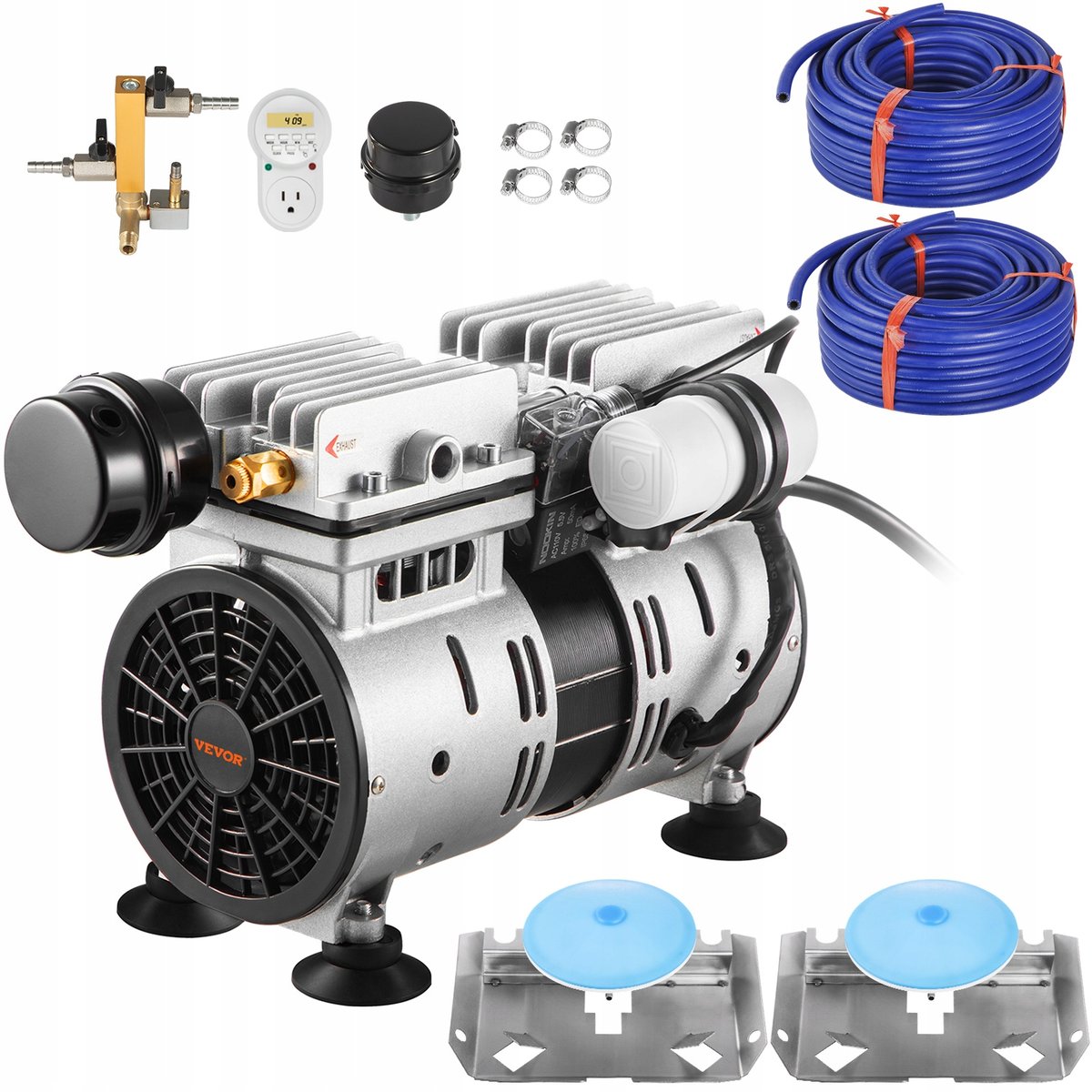 VEVOR AERATOR DO STAWU 550W 5 2 CFM NAWIEW DO 3 AKRÓW ZESTAW Z TIMEREM ...