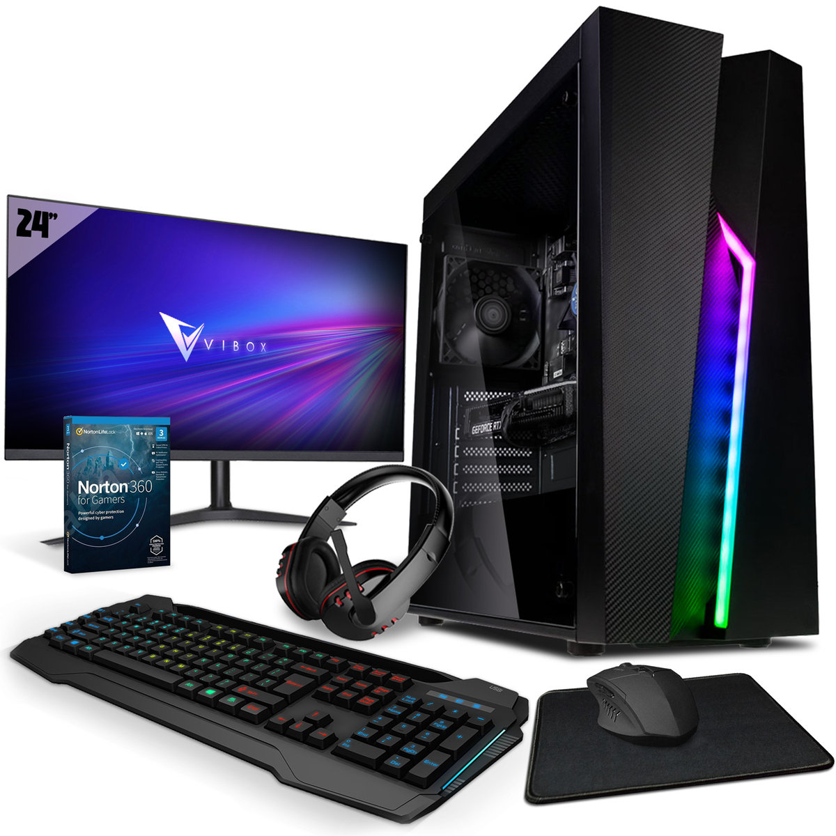 Vibox Iii-28 Gaming Pc Komputer Gamingowy - Pakiet Ekranów 24" - 8 Core ...