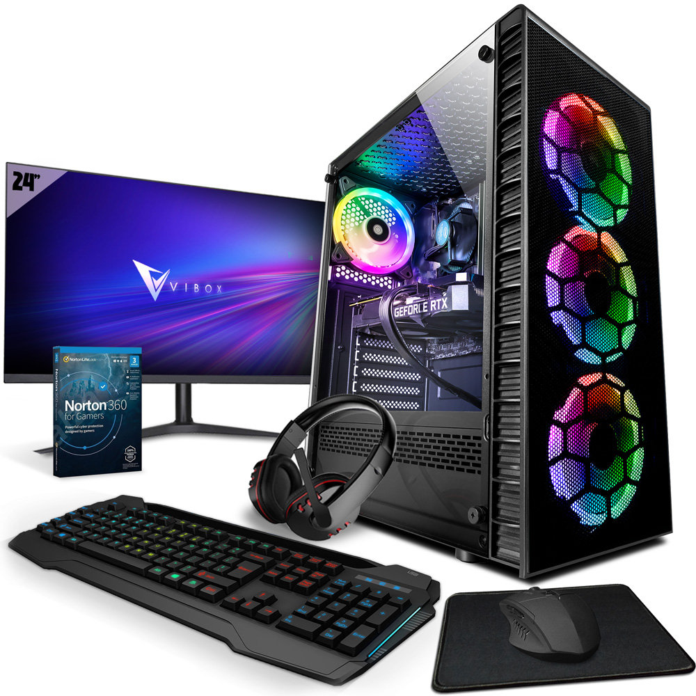 Vibox Iii-32 Gaming Pc Komputer Gamingowy - Pakiet Ekranów 24" - 8 Core Intel I7 10700F ...