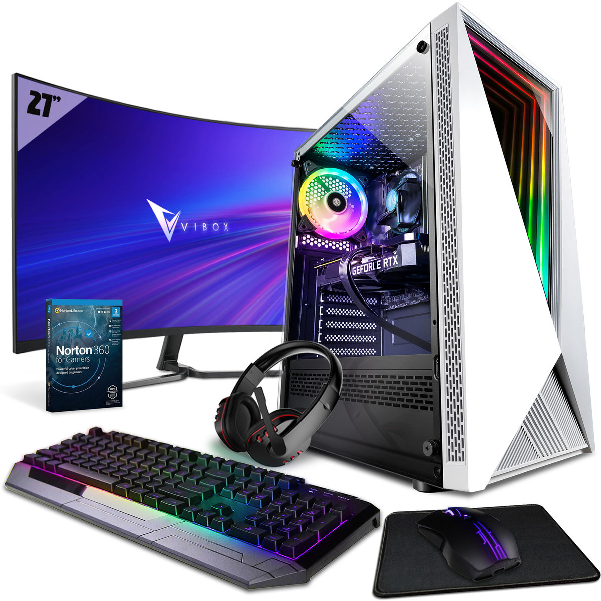 Vibox Viii-38 Gaming Pc Komputer Gamingowy - Zakrzywiony Ekran 27" 144 ...