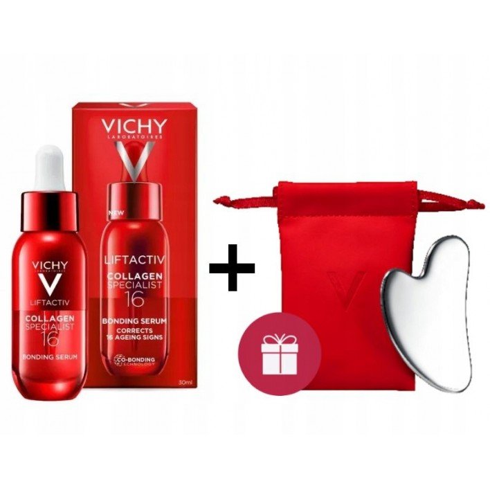 VICHY LIFTACTIV COLLAGEN SPECIALIST 16 SERUM 30ML + KAMIEŃ GUA SHA ...