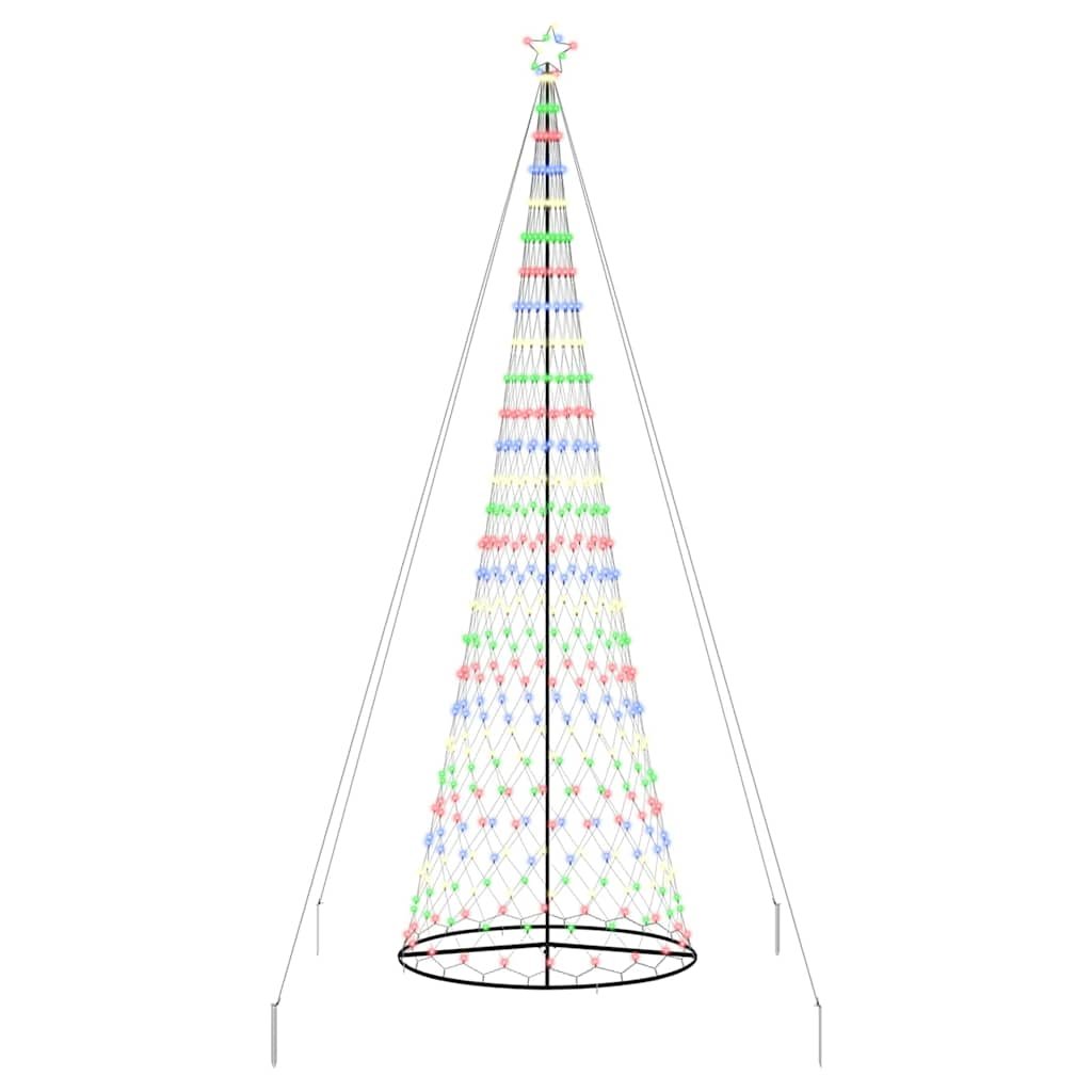vidaXL Choinka świąteczna LED Wielokolorowe 160 x 160 x 500 cm Metal ...