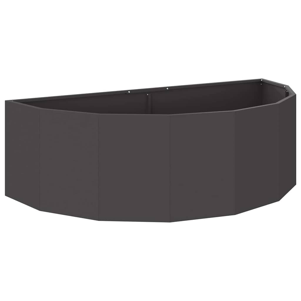 vidaXL Donica Czarny 120 x 60 x 35 cm Stal - vidaXL | Sklep EMPIK.COM