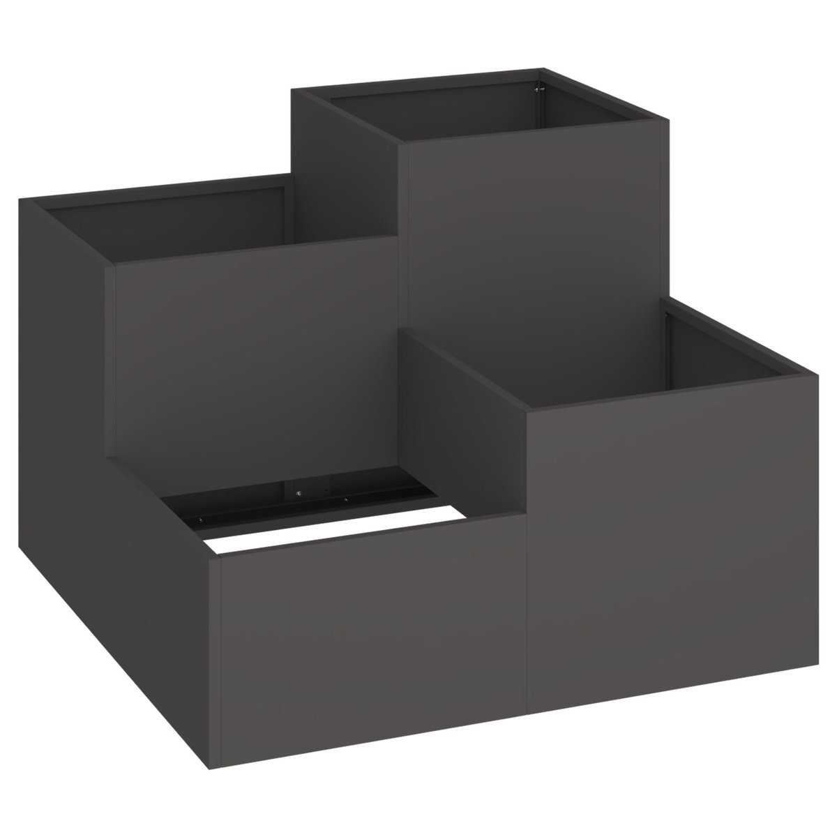 vidaXL Donica Ogrodowa Czarna Metal 100 x 100 x 60 cm Donice Donica ...