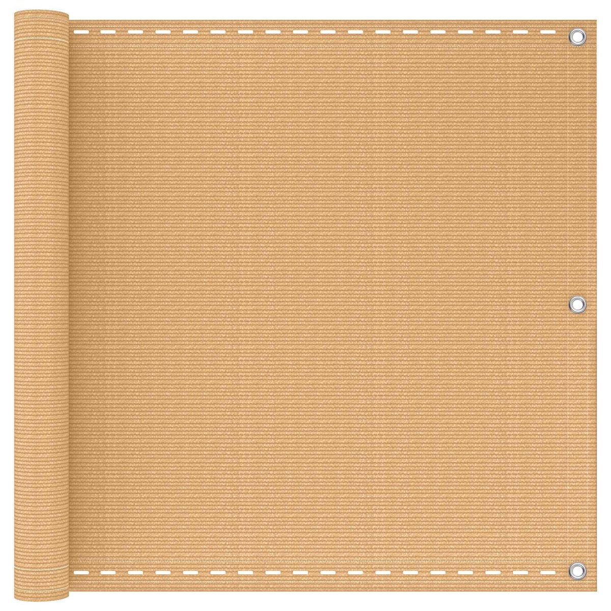 vidaXL Ekran balkonowy piaskowy 75 x 700 cm HDPE i aluminium - Inna ...
