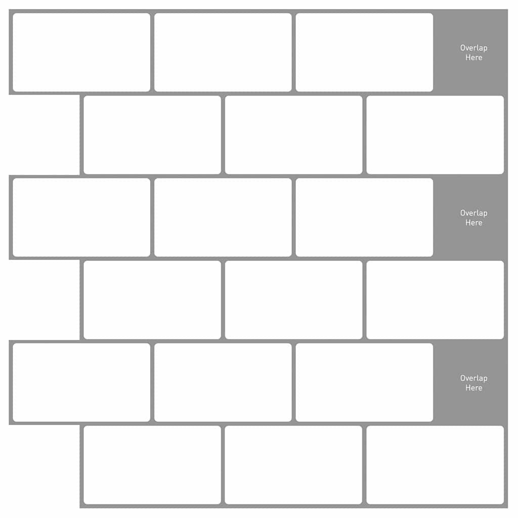 vidaXL Kafelka subway 50 pcs Biały szary 30,5 x 30,5 cm - vidaXL ...