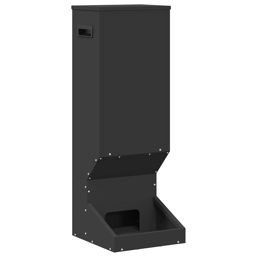 vidaXL Karmnik dla jeleni Czarny 28 x 30 x 80 cm Stal zimnowalcowana ...