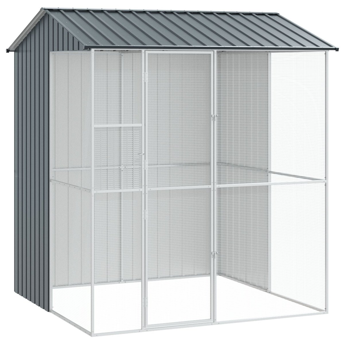 vidaXL Klatka dla ptaków Antracytowa 215x210x247 cm Stal - vidaXL ...