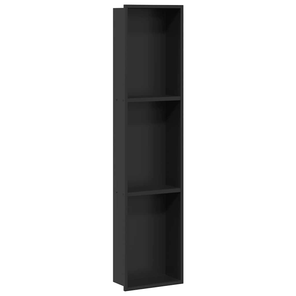 vidaXL Nisza prysznicowa Czarny 90 x 20 x 9.5 cm Stal nierdzewna - Inna ...