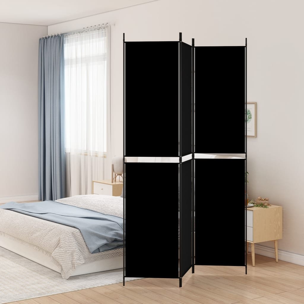 vidaXL Parawan 3-panelowy, czarny, 150x220 cm, tkanina - vidaXL | Sport ...