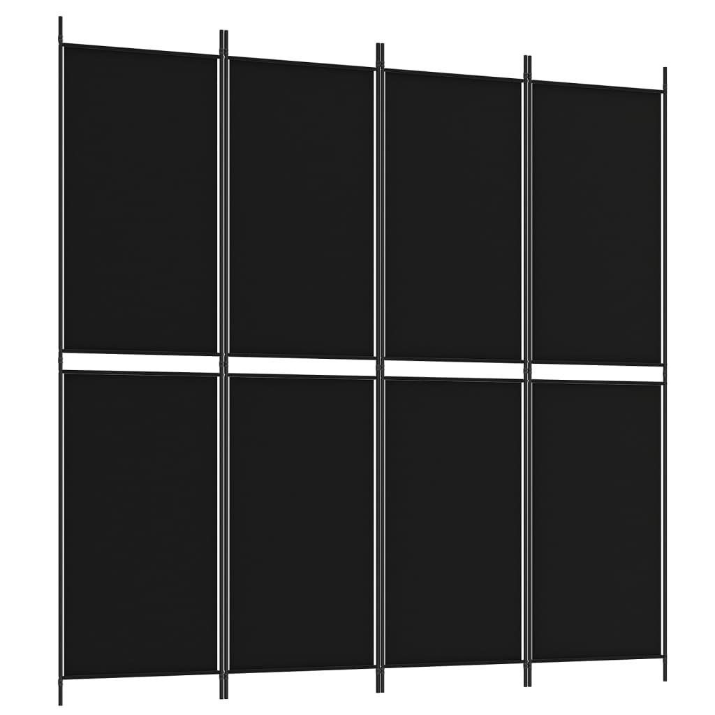 vidaXL Parawan 4-panelowy, czarny, 200x200 cm, tkanina - vidaXL | Sport ...