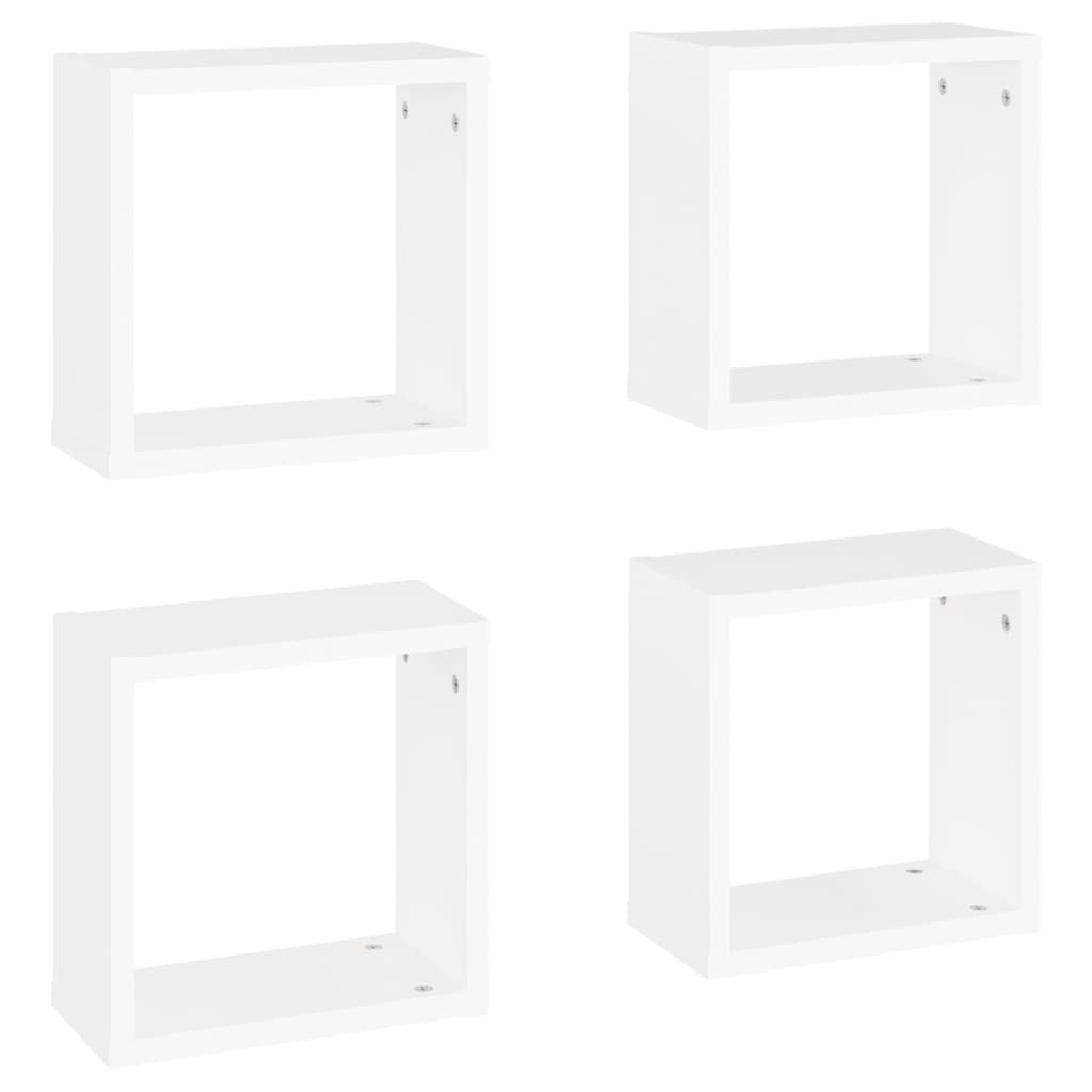 vidaXL Półki ścienne kostki, 4 szt., białe, 30x15x30 cm - vidaXL ... vidaXL Półki ścienne kostki, 4 szt., białe, 30x15x30 cm - vidaXL ...