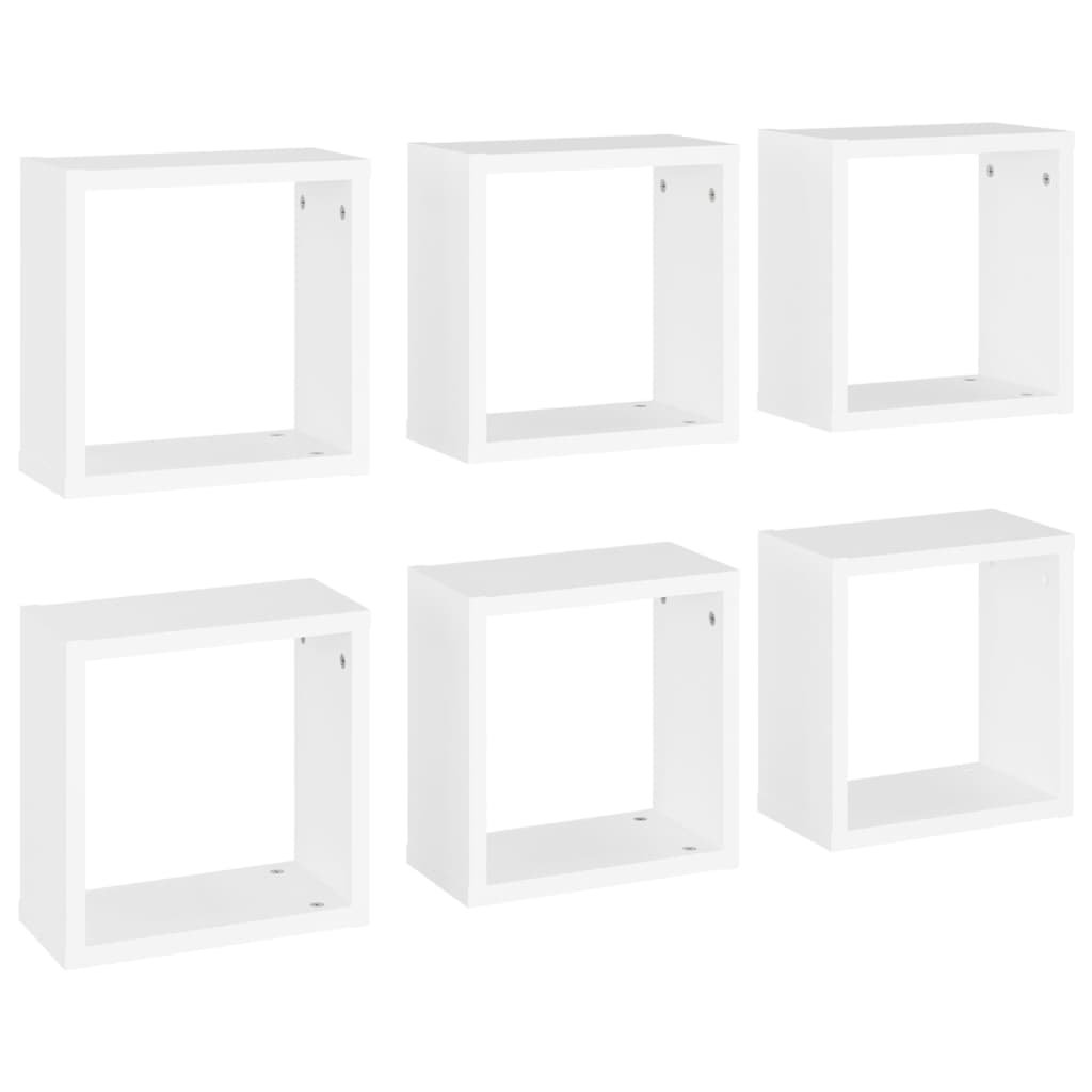 vidaXL Półki ścienne kostki, 6 szt., białe, 30x15x30 cm - vidaXL ... vidaXL Półki ścienne kostki, 6 szt., białe, 30x15x30 cm - vidaXL ...