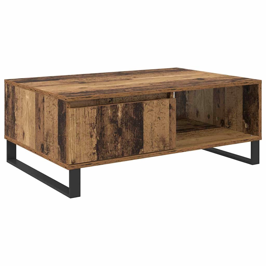vidaXL Stolik kawowy z szufladą Stare drewno 90 x 60 x 35 cm - vidaXL ...