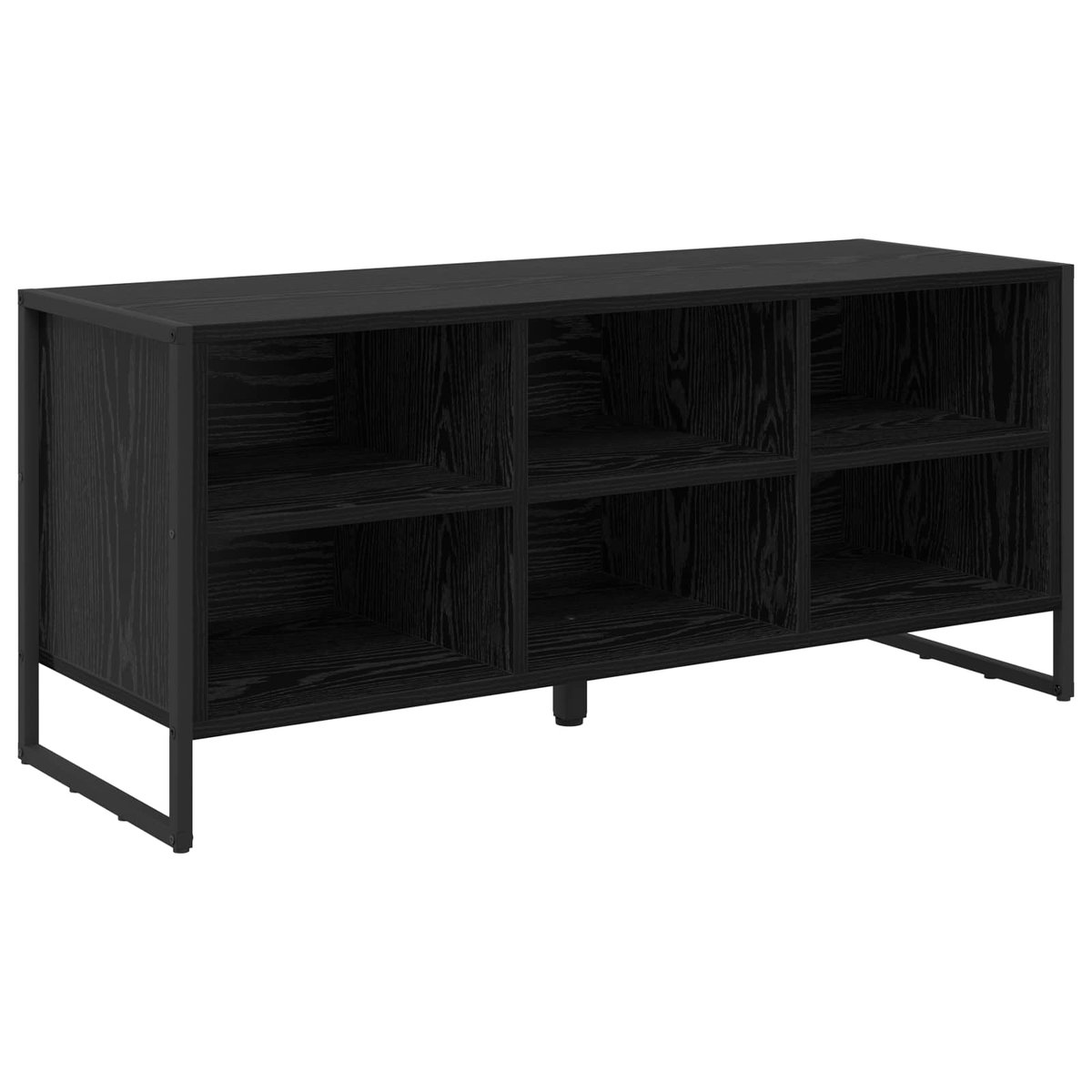 vidaXL Szafka na buty z przechowywaniem Czarny Dąb 60 x 35 x 44 cm ...