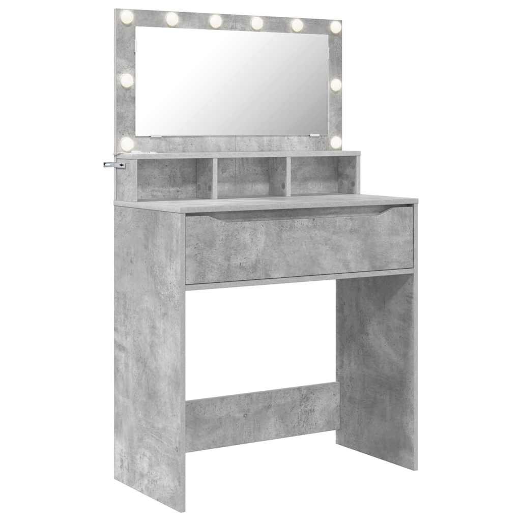 vidaXL Toaletki do sypialni Betonowy szary 80 x 39,6 x 135 cm - vidaXL ...