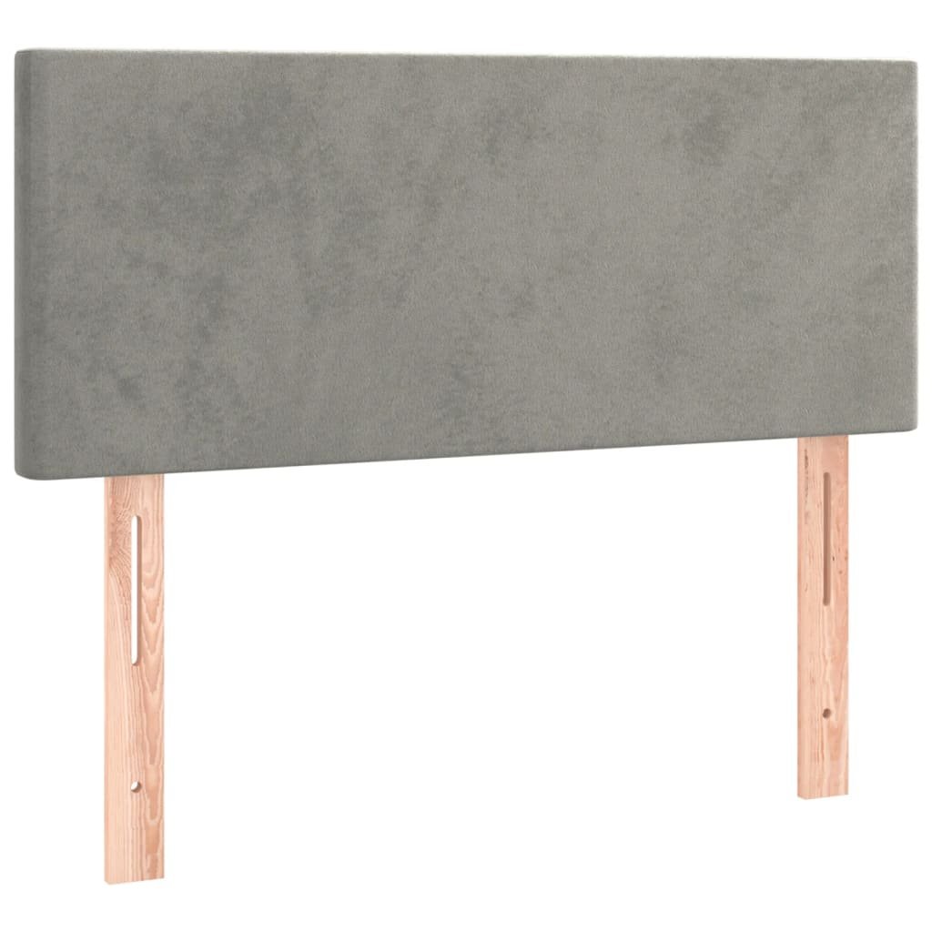 vidaXL Zagłówek do łóżka, jasnoszary, 90x5x78/88 cm, aksamit - vidaXL ...